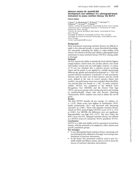 Pdf Development And Validation Of A Photograph Based Instrument To