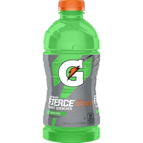 Gatorade Thirst Quencher Fierce Green Apple Bottled Sports Drink 28 Fl
