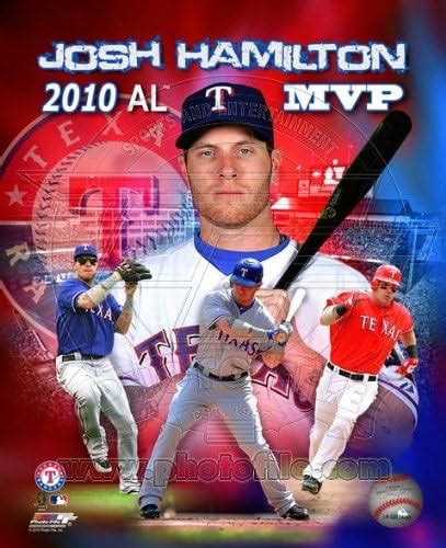 Josh Hamilton 2010 Americal League Mvp Portrait Plus 8x10