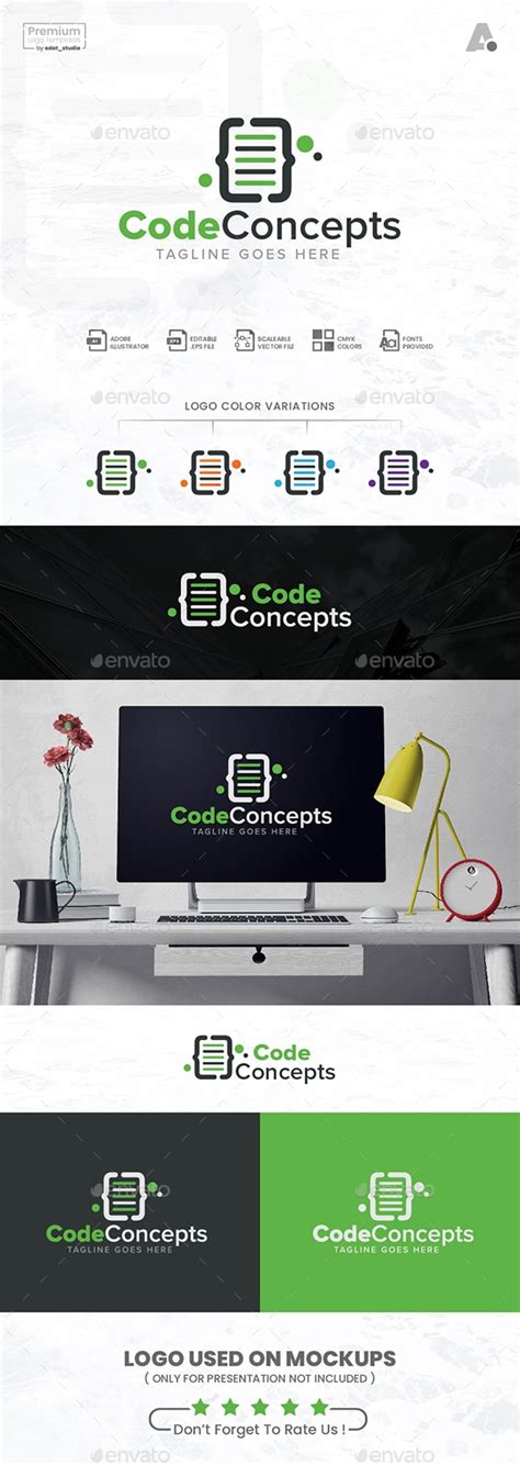 Coding Logo Code Concepts Logo Logo Templates Graphicriver