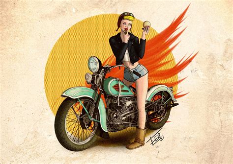 Pin Up Biker By Mad Art And Circus Ubicaciondepersonascdmxgobmx