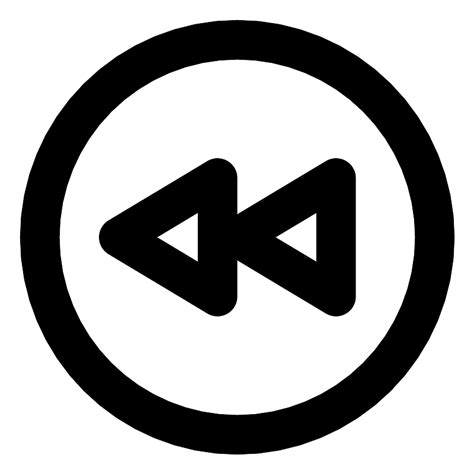 Backward Circle Line Vector SVG Icon SVG Repo