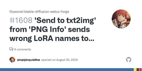 Send To Txt2img From Png Info Sends Wrong Lora Names To The Txt2img Prompt Box For