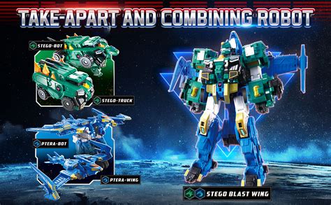 Quantum Heroes Dinoster Transformable Robot 3 In 1 Stego
