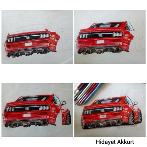 Araba çizimleri Mustang
