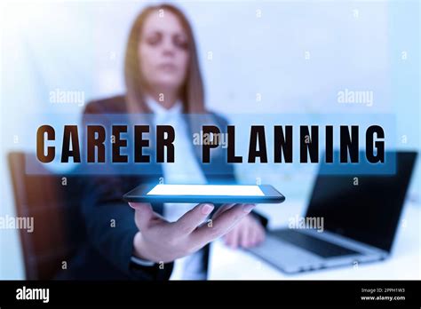 Hand Writing Sign Career Planning Word Written On Individual S Is