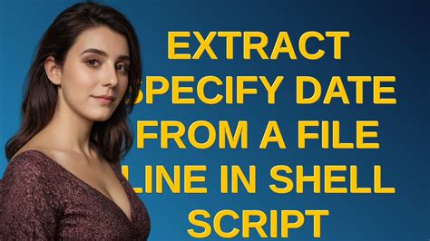 Unix Extract Specify Date From A File Line In Shell Script Youtube