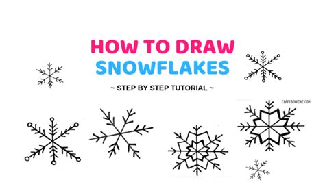How To Draw A Snowflake In 3 Steps Easy Drawing Tutorial Craftsonfire