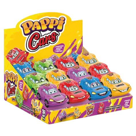 Pappi Cars Toy Candy 24x4g Candy Cargo