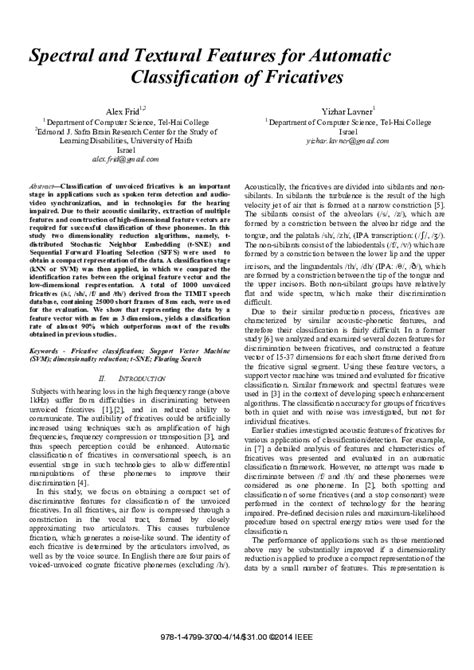 Pdf Spectral And Textural Features For Automatic Classification Of