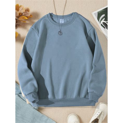 Jual Simplejaket Sweater Wanita Dewasa Crewneck Polos Basic Sweeter Cewek Oblong Switer Crew