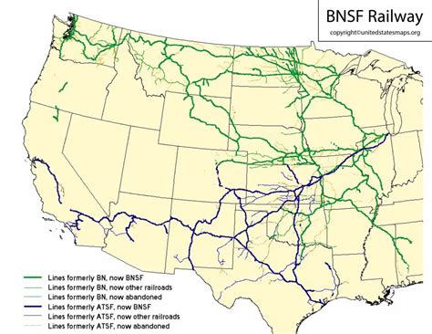 Bnsf Railway Map [santa Fe Railway Map System]
