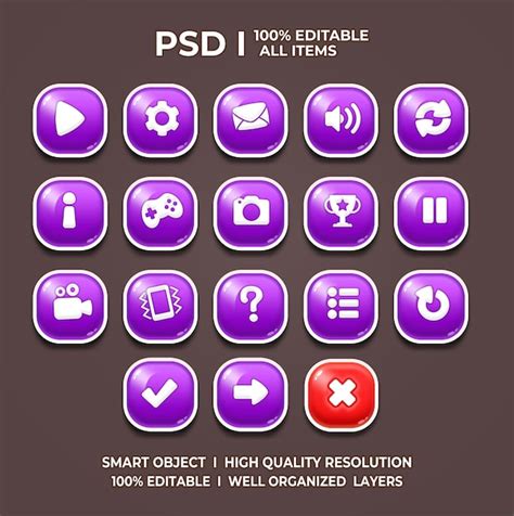 Premium Psd Set Of Game Ui Game Ui Set Game Ui Button Game Button Game Ui Psd Game Ui Template
