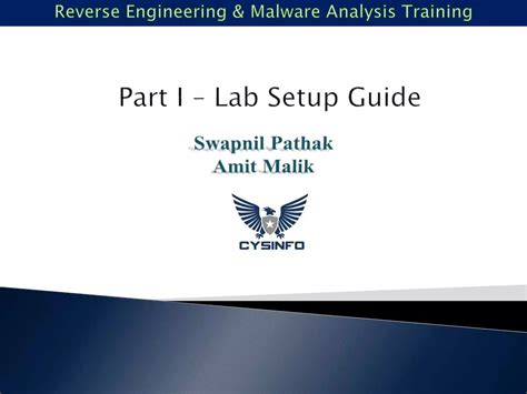 reversing malware analysis training part1 lab setup guide pptx