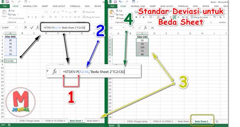 Rumus Standar Deviasi Excel Untuk Sample Dan Populasi M Jurnal