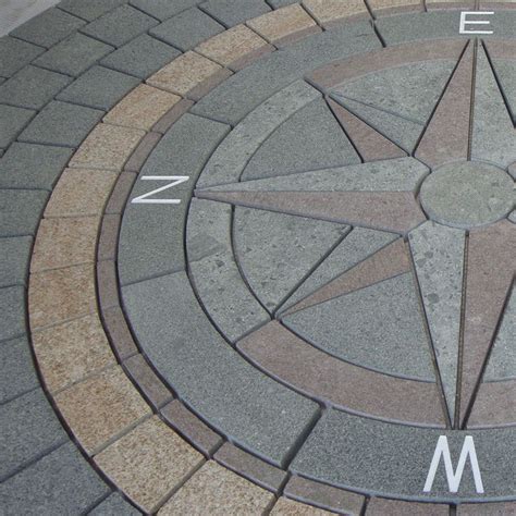 Granite Compass Paving Pattern Hardscape Paver Designs