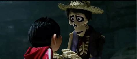 Hector Comforts Miguel Rivera In The Cenote From Coco Miguel And