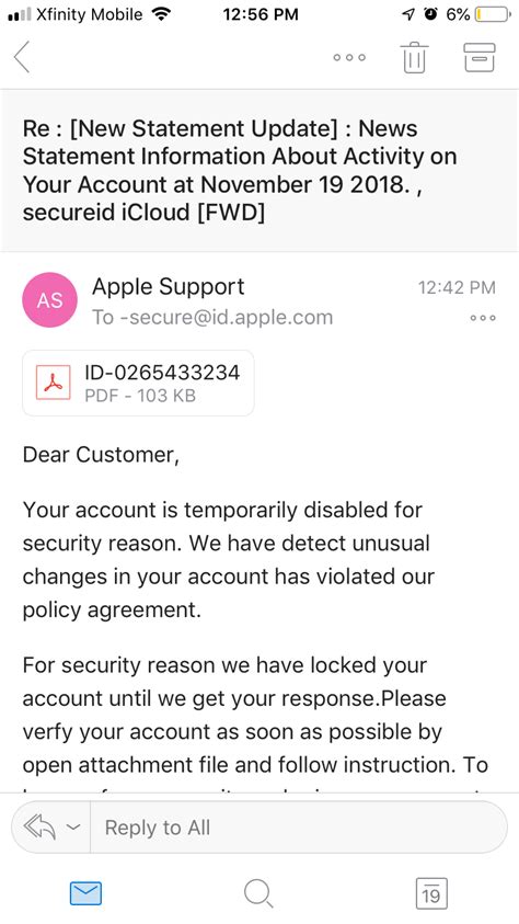 Spam Email Saying Apple Ids Been Locked Apple Community