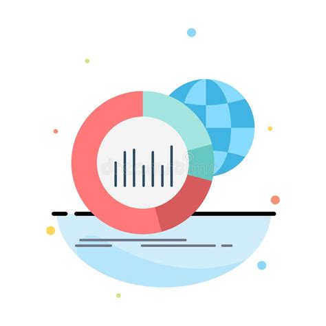 Big Chart Data World Infographic Flat Color Icon Vector Stock Vector Illustration Of