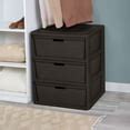 Sterilite Wide 3 Drawer Tower Plastic Storage Organizer With Removable