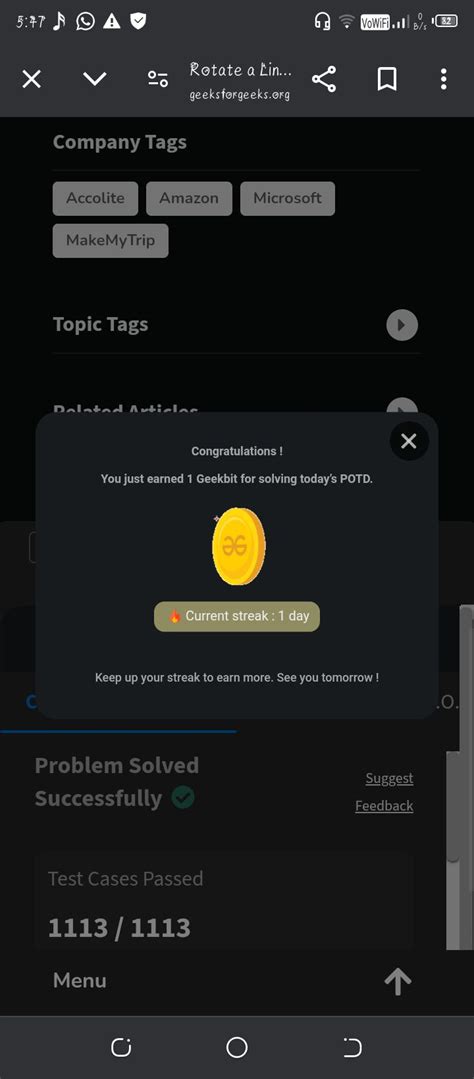 I Have Solved Todays Gfg Potd Rotate The Linked List 😃🥳