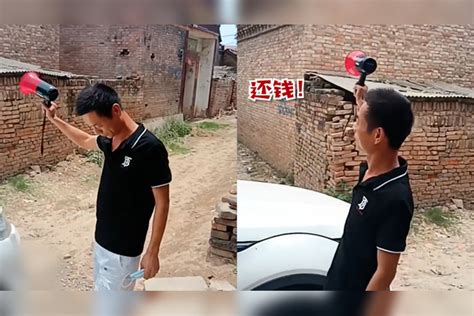 朋友欠钱迟迟不还，男子无奈只能上门催债，拿起喇叭就是一阵输出河南社会喇叭输出男子