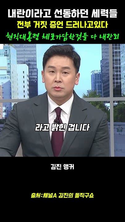 내란선동 했던 세력들 증언 전부 다 거짓이었다 Youtube