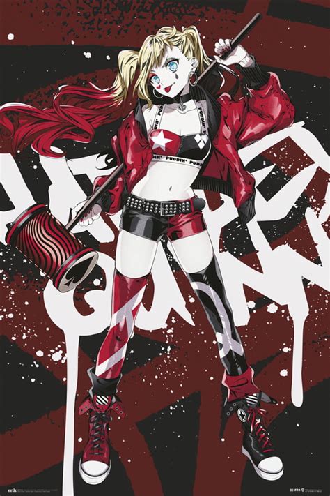Harley Quinn Dc Comics Anime Manga Poster Size 24 X 36 Poster