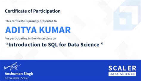 Sql Datascience Opportunity Aditya Kumar