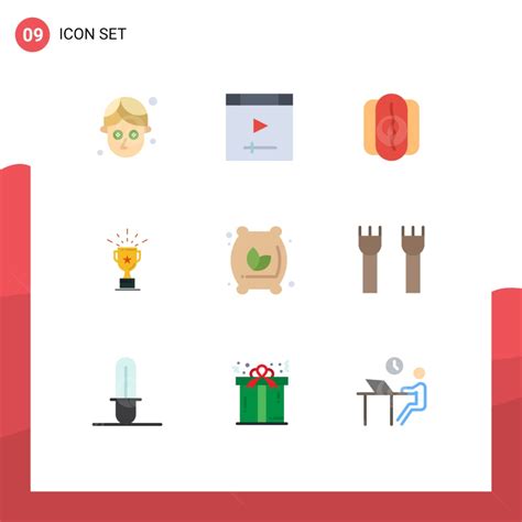 Colorful Editable Text Vector Design Images 9 Thematic Vector Flat Colors And Editable Symbols