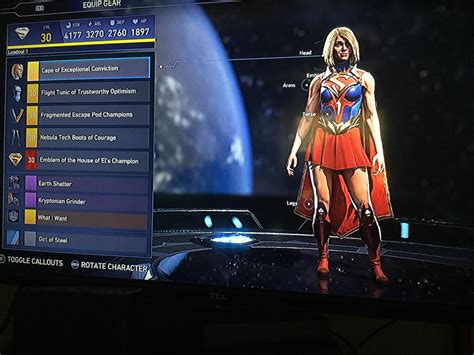 Got Supergirl Her Legendary Gear So Who Should I Work On Next I Would