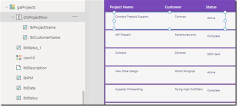 Power Apps Containers For Gallery Columns Wonderlaura