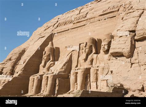 Ramses Ii Temple Unesco World Heritage Site Abu Simbel Egypt Stock