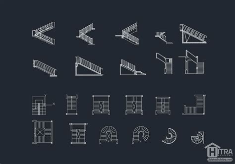 پله در اتوکد دانلود رایگان انواع بلوک پله اتوکد با طرح های مختلف