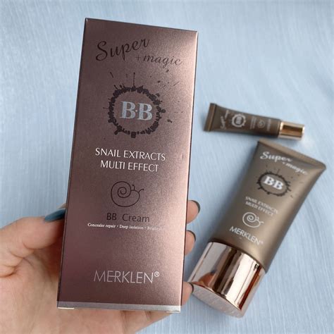 MERKLEN麦尔卡伦蜗牛原液BB多效亮肤霜遮瑕防水不易脱妆粉底bb霜 虎窝淘