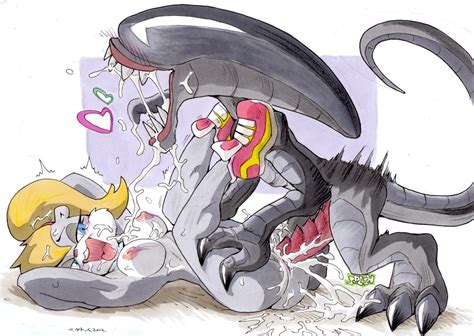 Berri Conker Xenomorph Conkers Bad Fur Day Rareware Alien Blonde Hair Blue Eyes Breasts