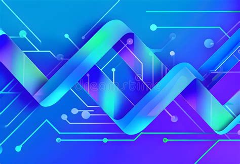 Interlocking Geometric Shapes That Morph Into Circuits Symbolizing Ai Logic And Algorithms