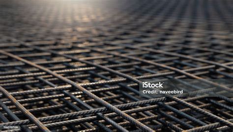 철근 콘크리트용 철근 건축의 콘크리트 슬래브 보강을 위한 강철 와이어 메쉬 배경 및 배너 0명에 대한 스톡 사진 및 기타 이미지