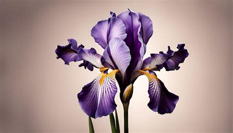 Iris Flower Pattern Premium Ai Generated Image