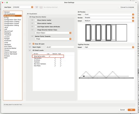 Doors Not Showing Correctly With Glazed Leafs Despite Class Settings