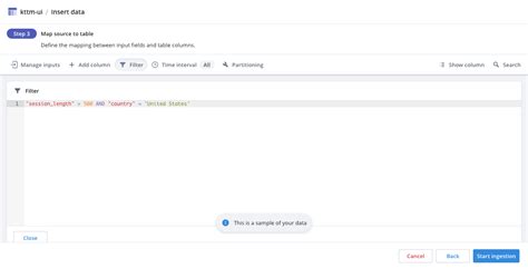 Filter Data To Ingest Imply