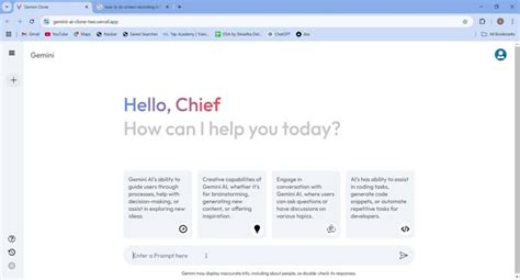 🚀 Gemini Ai Clone Reactjs Project 🚀 Im Excited To Share My Gemini Ai Sai Prasanth Jampana