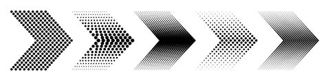 Arrows Set Of Dotted Arrows Halftone Arrows Dots Download Navigation Vector Dots Download
