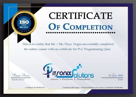 Plc Programmer Certification Courses Free Online Certificate Plc