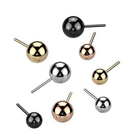 Implant Grade Titanium Threadless Push In Ball Voodoo Body Jewellery