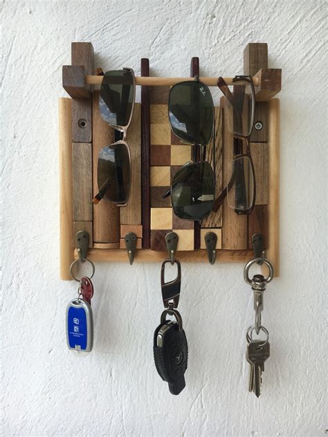 Sunglasses Holder And Key Rack Wall Eyeglass Display Wall Etsy