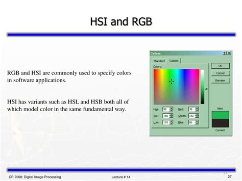 Ppt Digital Image Processing Lecture 14 Color Image Processing