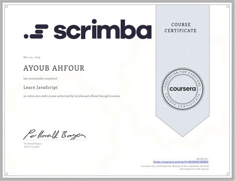 Ayoub Ahfour On Linkedin Javascript Certification Webdev