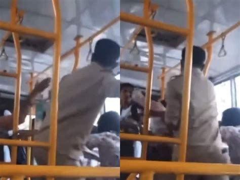 Captured On Camera Bmtc Conductor Suspended For Assaulting Woman Passenger During Argument On