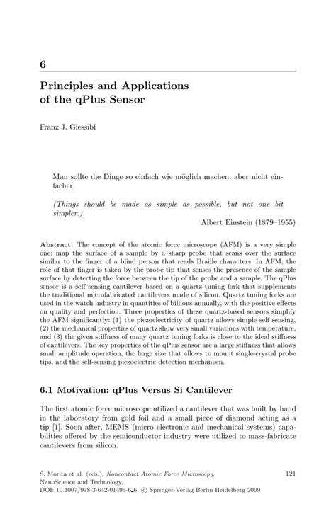 Pdf Principles And Applications Of The Qplus Sensor